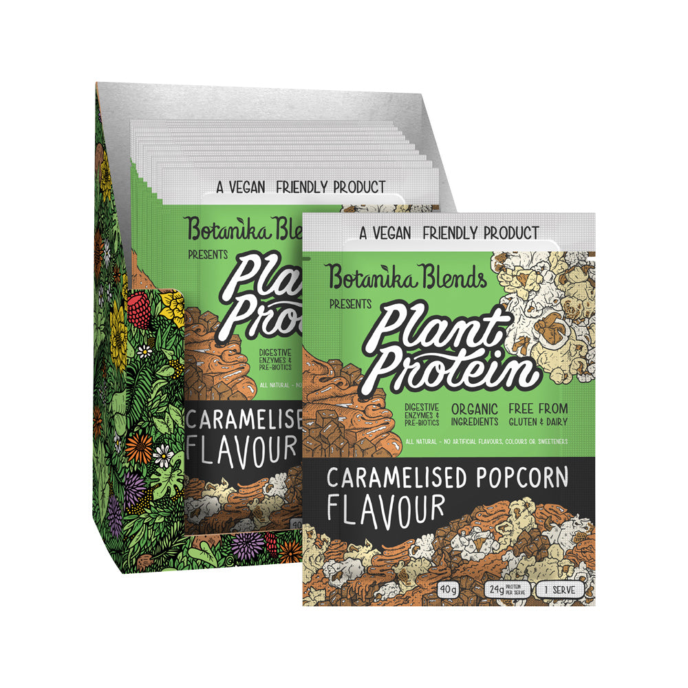 Botanika Blends Plant Protein Caramelised Popcorn 40g x 12 Disp